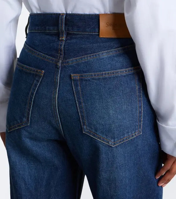 Saint Laurent Faded Wide-leg Jeans
