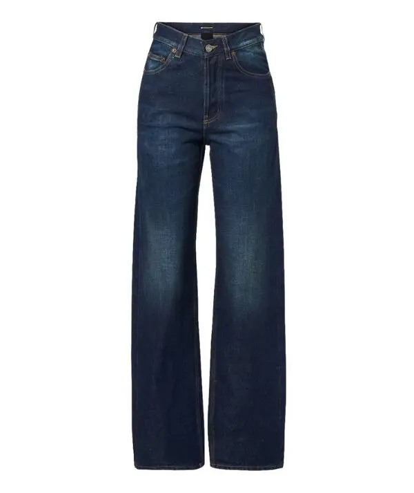 Saint Laurent Faded Wide-leg Jeans - Blue