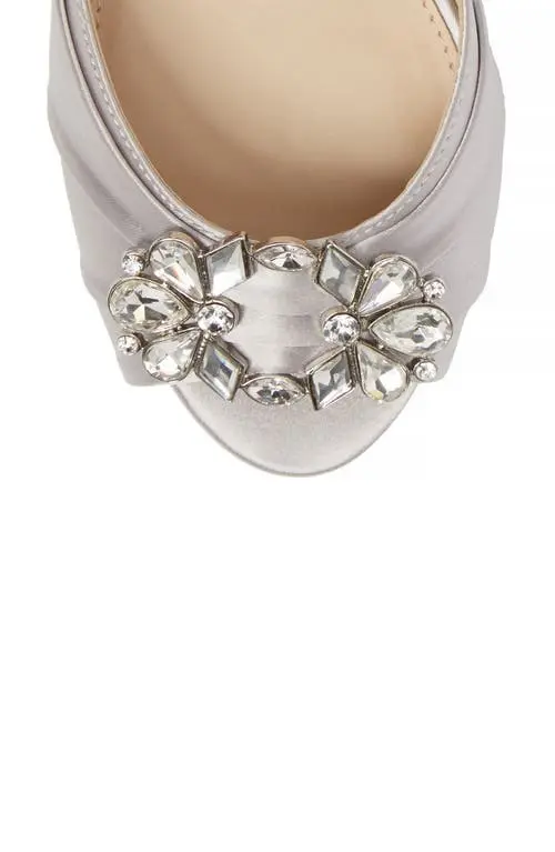 Nina Charisa Open Toe Pump With Crystal Embellishment