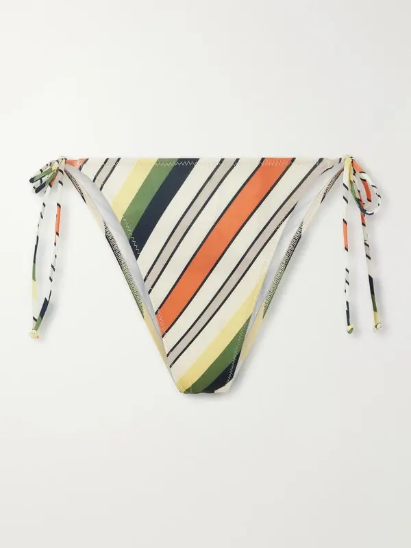 JEAN PAUL GAULTIER Retro Stripe Bikini Briefs - Green