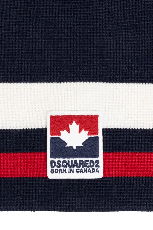 Dsquared2 Wool Beanie With Sewn-on Logo