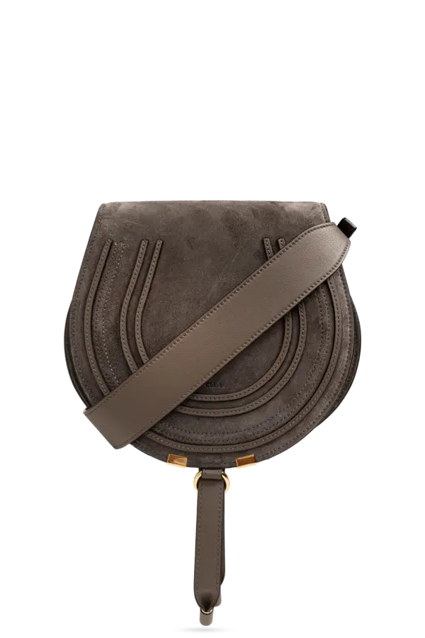 Chloé Marcie Suede Shoulder Bag - Grey