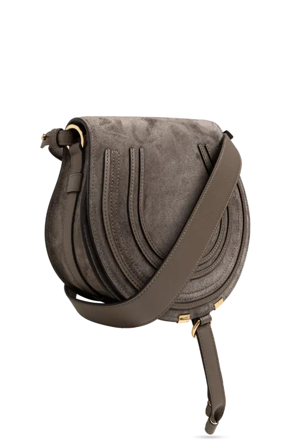 Chloé Marcie Suede Shoulder Bag - Grey