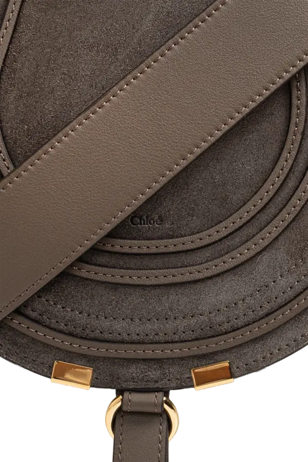 Chloé Marcie Suede Shoulder Bag - Grey