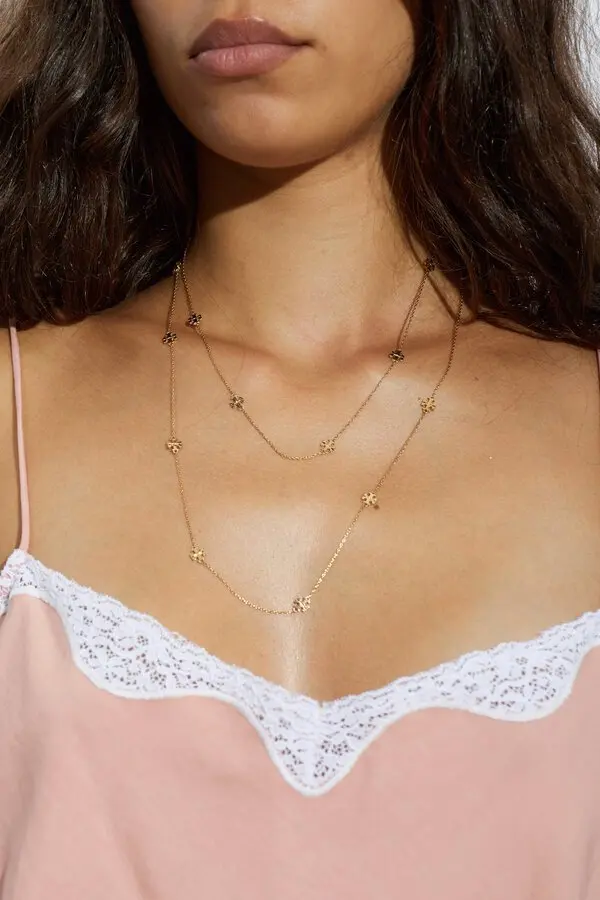 Tory Burch Long Necklace With Logo