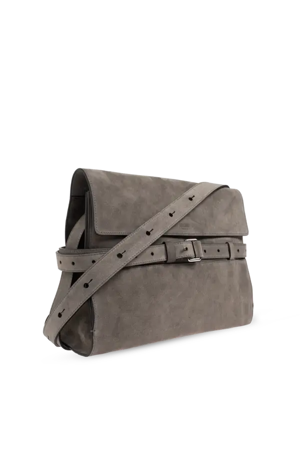 Moschino Tie Me" Suede Shoulder Bag