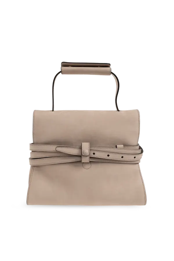 Moschino Tie Me" Suede Top Handle Bag
