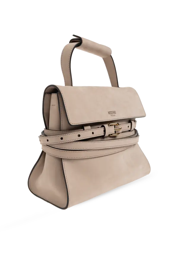 Moschino Tie Me" Suede Top Handle Bag