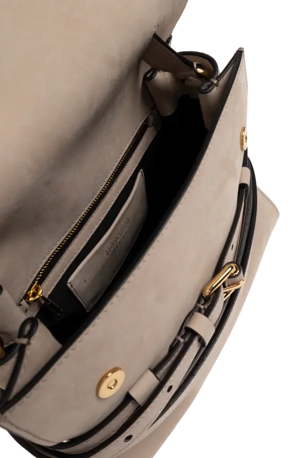 Moschino Tie Me" Suede Top Handle Bag