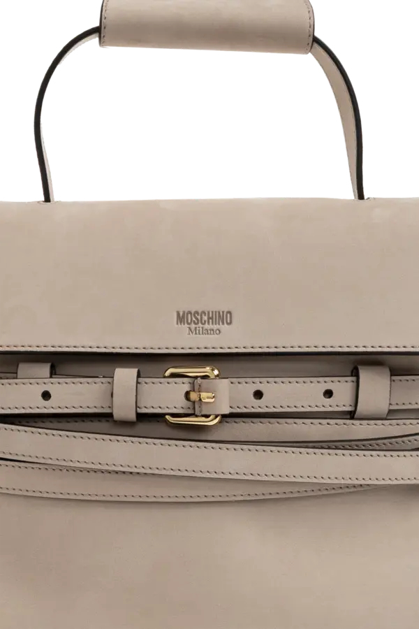 Moschino Tie Me" Suede Top Handle Bag