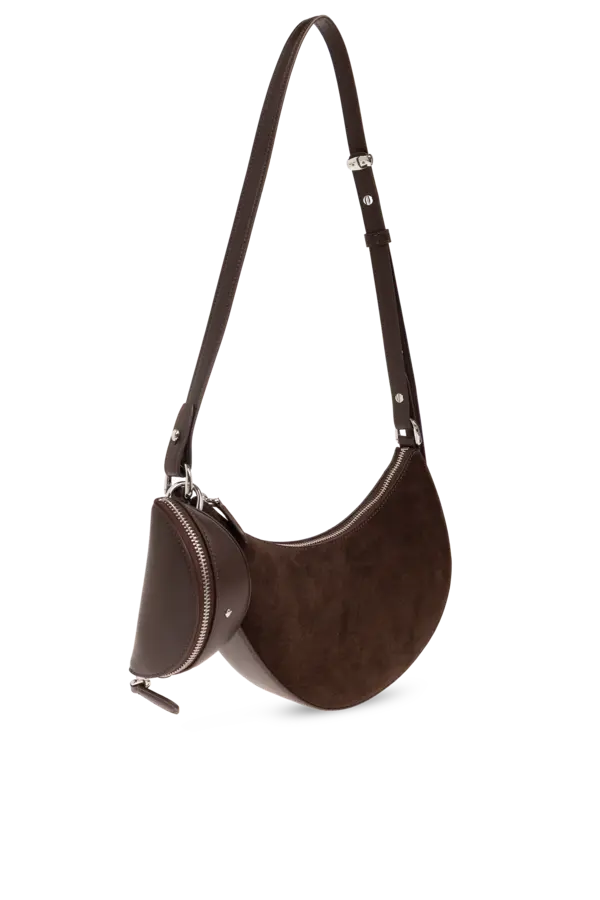 Kate Spade New York Duo" Suede Crescent Shoulder Bag - Brown