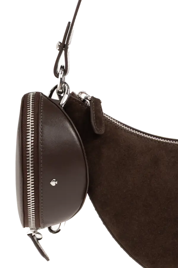 Kate Spade New York Duo" Suede Crescent Shoulder Bag - Brown