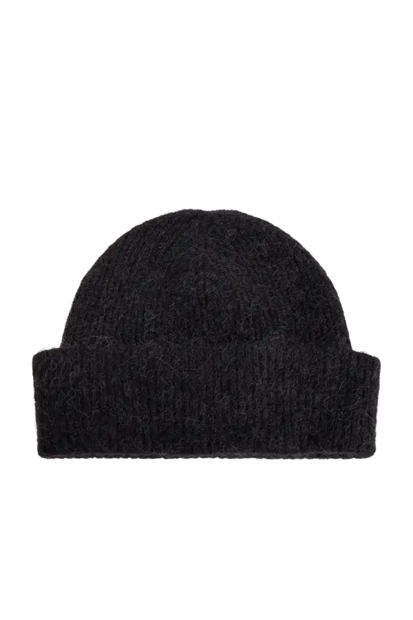 LANEUS Beanie With Turned-up Cuff - Black