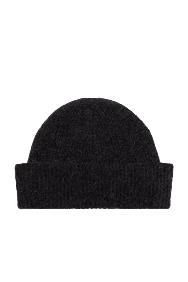 LANEUS Beanie With Turned-up Cuff - Black
