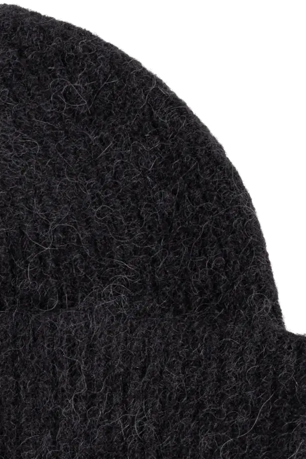 LANEUS Beanie With Turned-up Cuff - Black