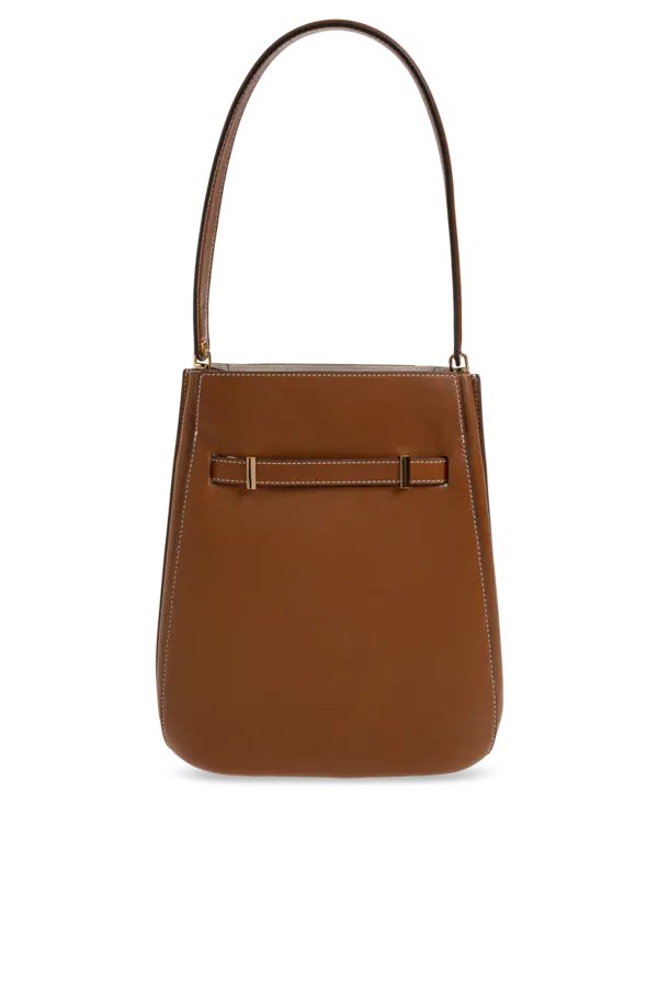 Tory Burch Lee' Leather Satchel With Turn Lock Closure