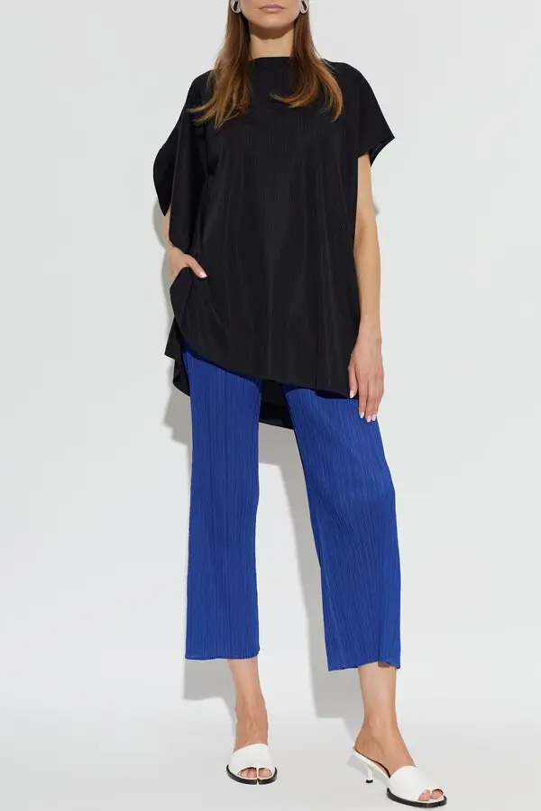 Issey Miyake Ribbed Oversized Top