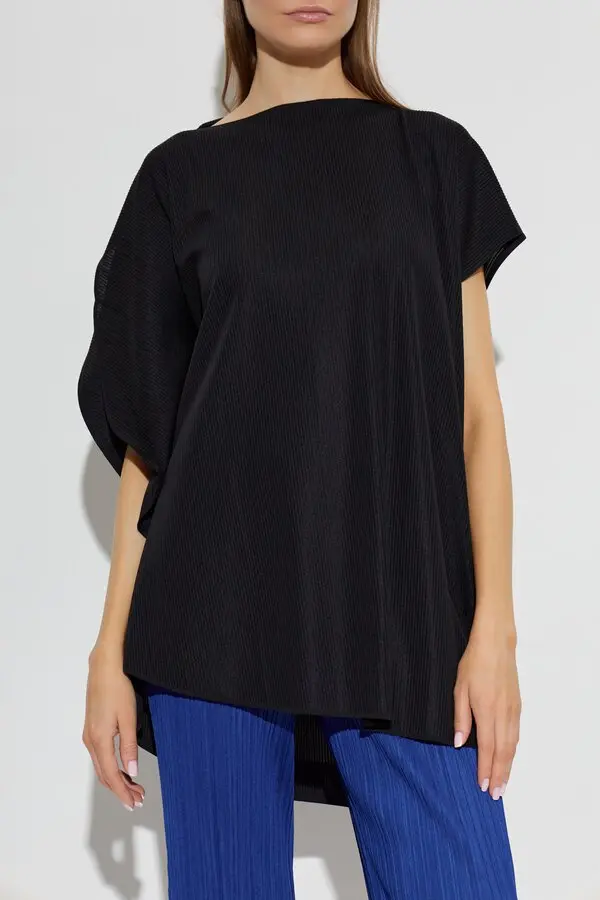 Issey Miyake Ribbed Oversized Top