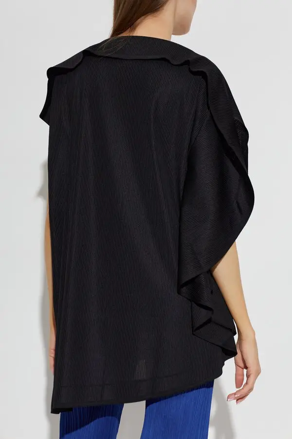 Issey Miyake Ribbed Oversized Top