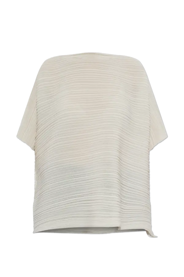 Issey Miyake Pleated Top - Cream