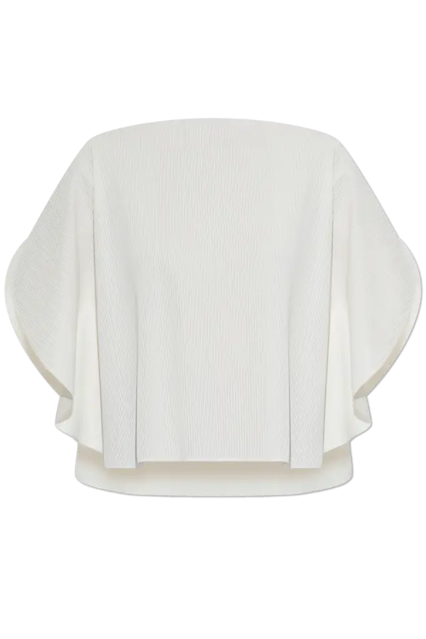 Issey Miyake Oversized Ribbed Top - White