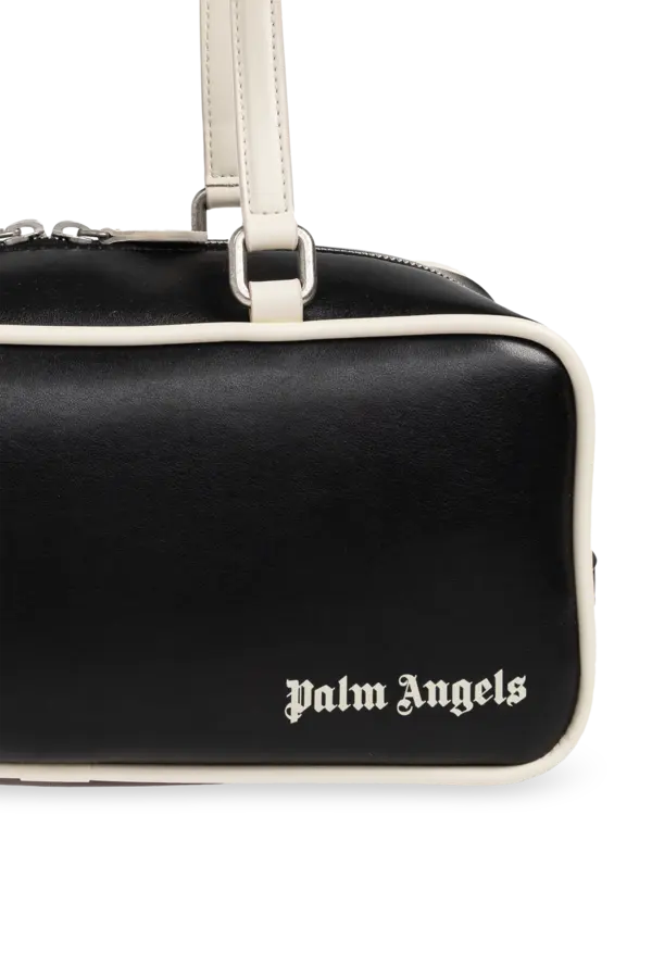 Palm Angels Leather Bowling Bag With Logo Detail