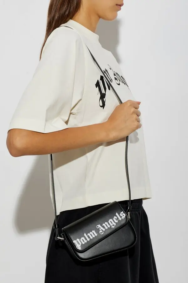 Palm Angels Leather 'crash' Shoulder Bag