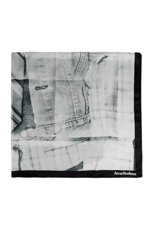 Acne Studios Silk Scarf With Pattern