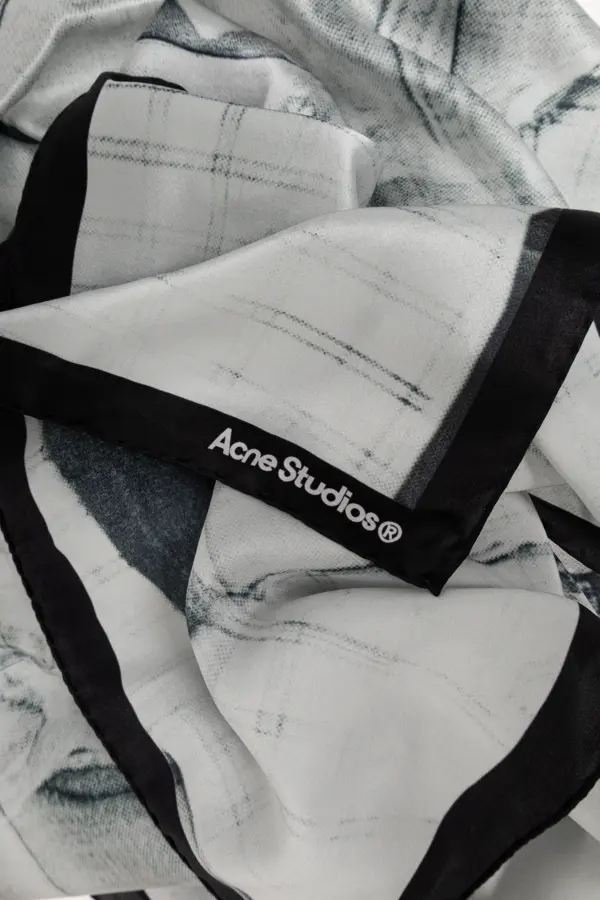 Acne Studios Silk Scarf With Pattern