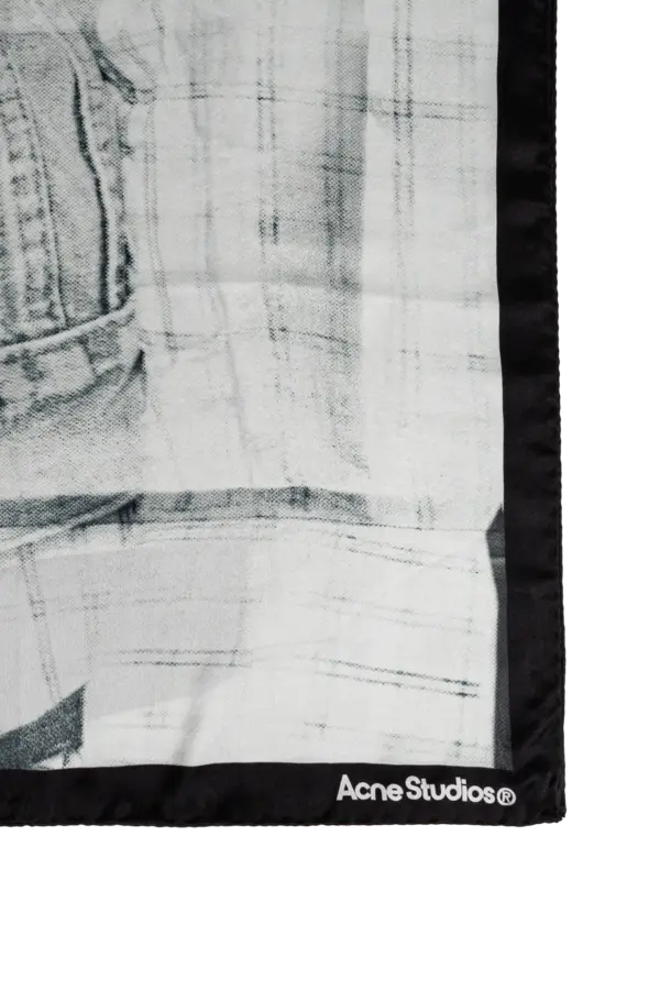 Acne Studios Silk Scarf With Pattern