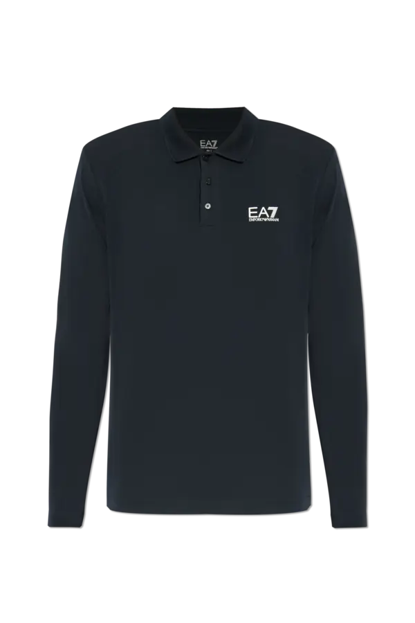 EA7 Long-sleeved Polo - Navy Blue