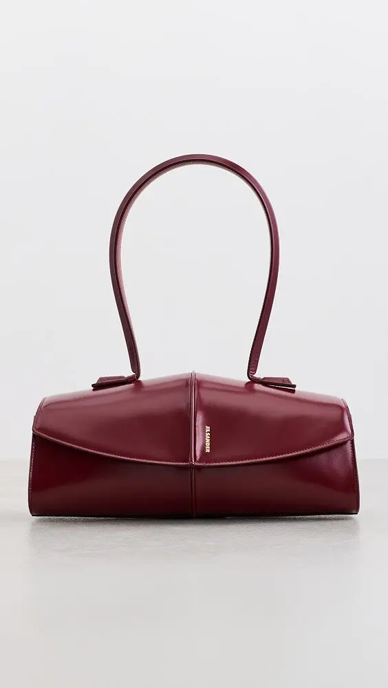 JIL SANDER Linea Shoulder Bag - Cherry
