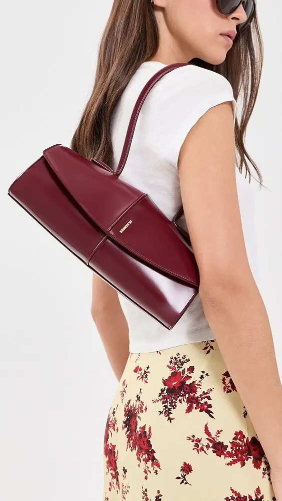 JIL SANDER Linea Shoulder Bag - Cherry