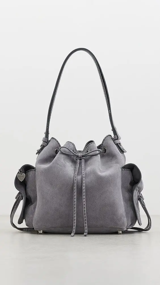 Acne Studios Multipocket Suede Bucket Bag
