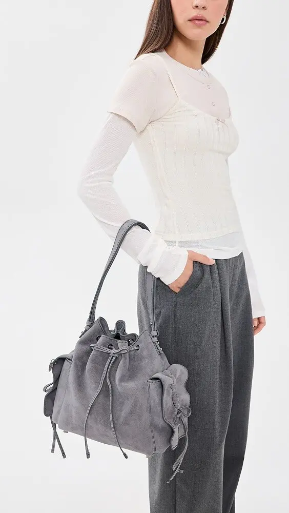 Acne Studios Multipocket Suede Bucket Bag