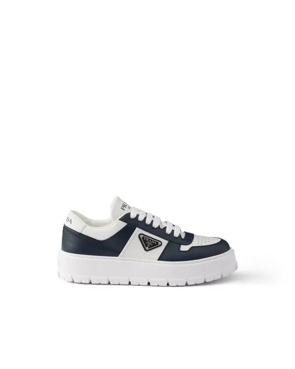 Prada Leather Lace-up Platform Sneakers