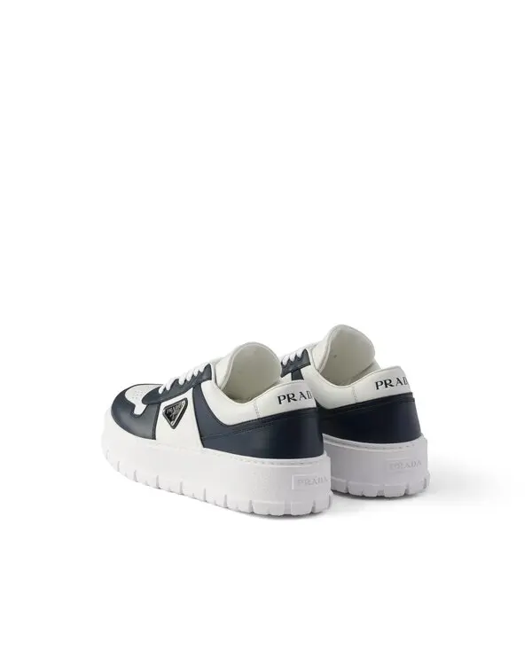 Prada Leather Lace-up Platform Sneakers