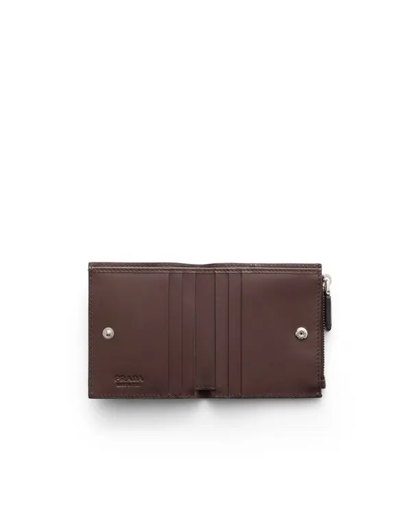 Prada Small Leather Wallet - Brown