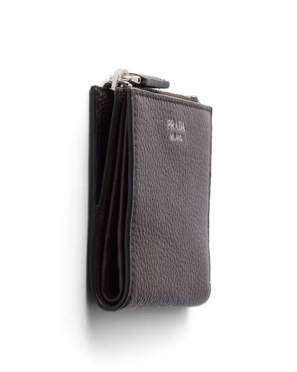 Prada Small Leather Wallet - Brown