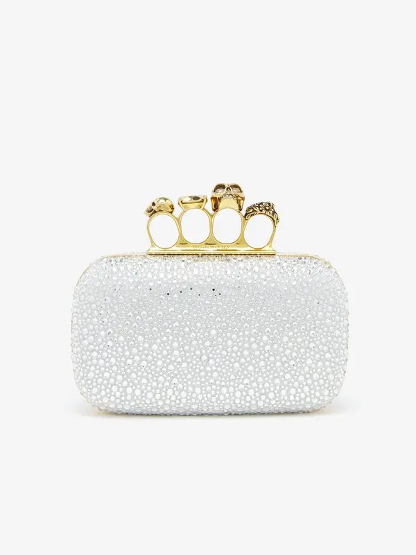 Alexander McQueen Knuckle Clutch - Silver