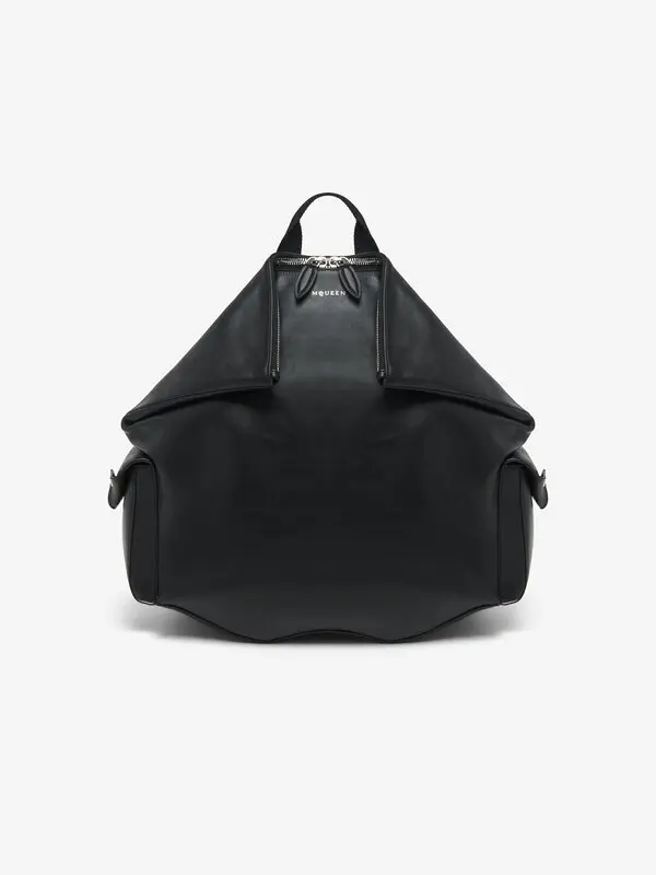 Alexander McQueen Manta Backpack In Nappa Calf Leather - Black