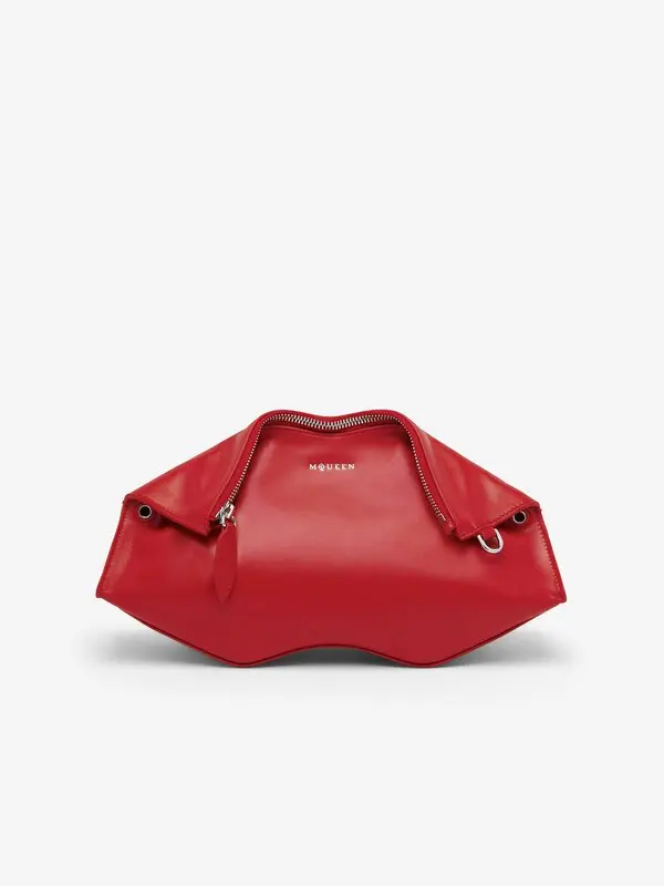 Alexander McQueen Manta Clutch In Nappa Calf Leather - Red