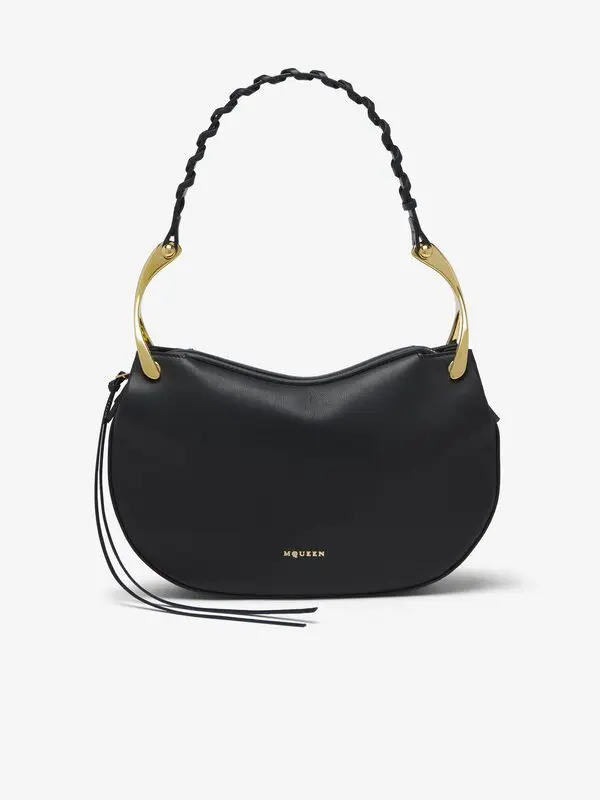 Alexander McQueen Wishbone Shoulder Bag - Black
