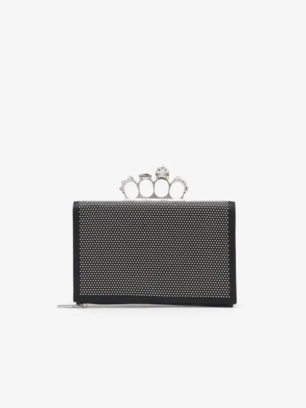 Alexander McQueen Knuckle Flat Pouch - Black/silver