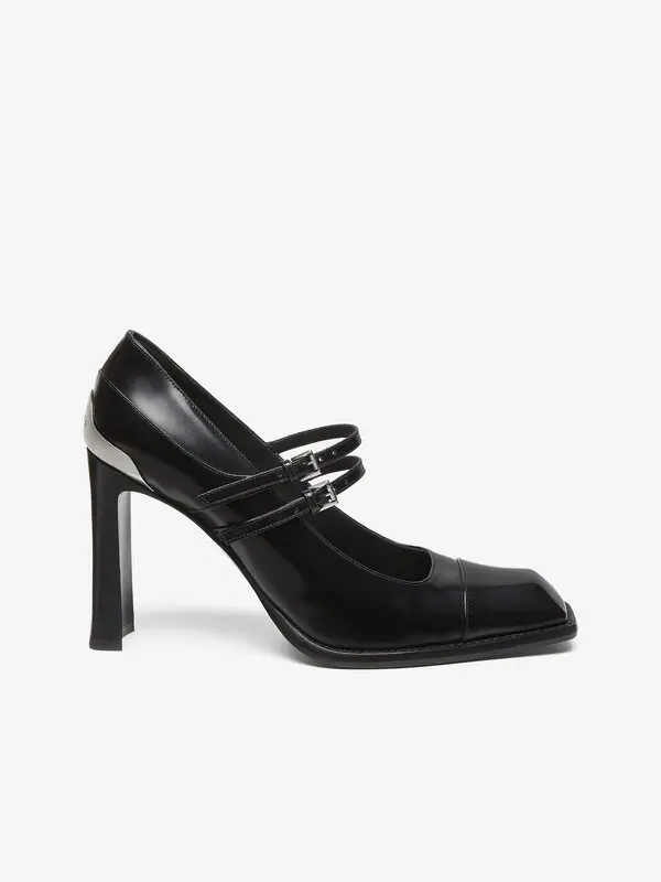 Alexander McQueen Niko Mary Jane With Block Heel - Black