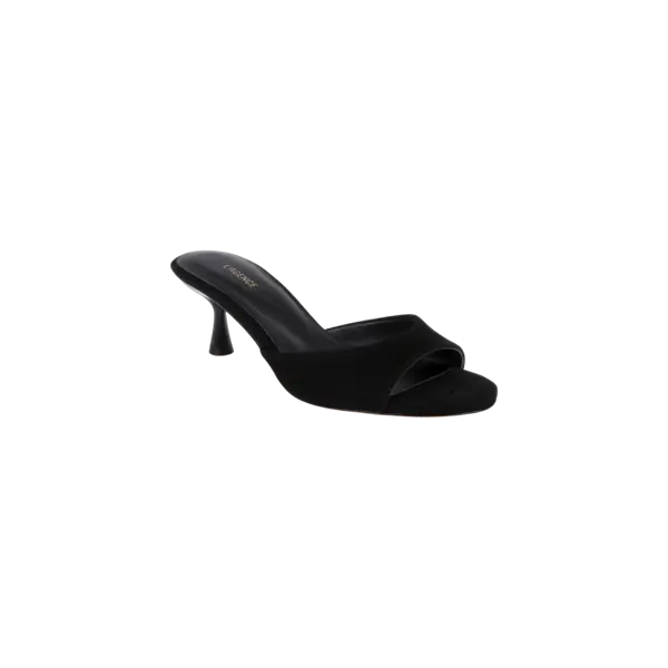 L'Agence Arleen Kitten-heel Mule - Black Suede