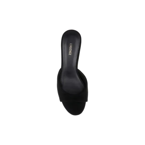 L'Agence Arleen Kitten-heel Mule - Black Suede