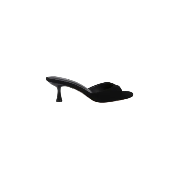 L'Agence Arleen Kitten-heel Mule - Black Suede