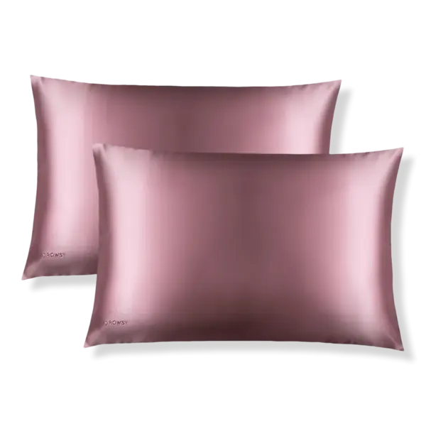 DROWSY Silk Standard Pillowcase Set - Damask Rose