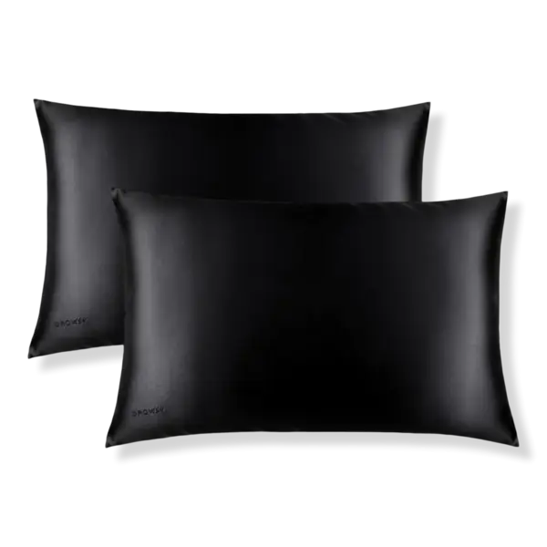 DROWSY Silk Standard Pillowcase Set - Black Jade